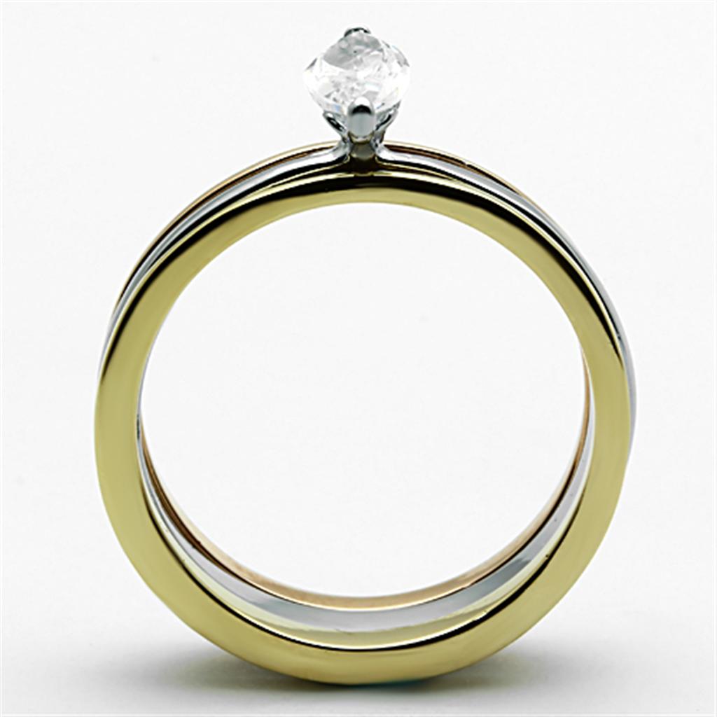TK1276 - Three Tone (IP Gold & IP Rose Gold & High Polished) Stainless ...