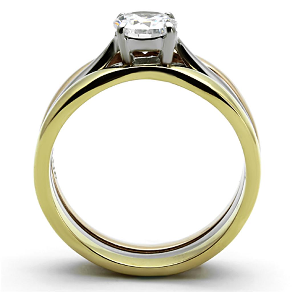 TK1278 - Three Tone (IP Gold & IP Rose Gold & High Polished) Stainless ...