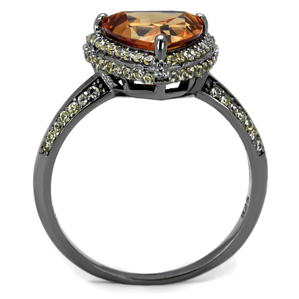 TS501 - Ruthenium 925 Sterling Silver Ring with AAA Grade CZ in Champa ...