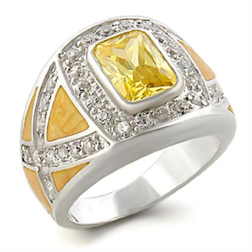 31825 - High-Polished 925 Sterling Silver Ring with AAA Grade CZ in Ci ...